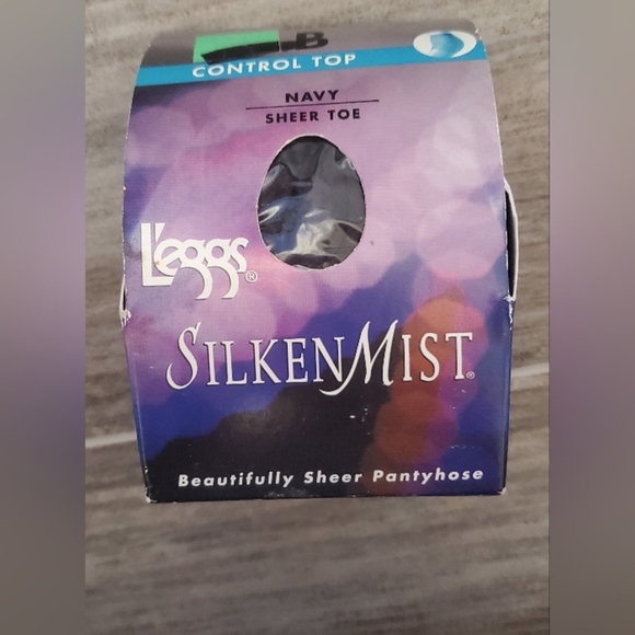 Accessories | Leggs Silken Mist Control Top Sheer Toe Pantyhose B Navy ...